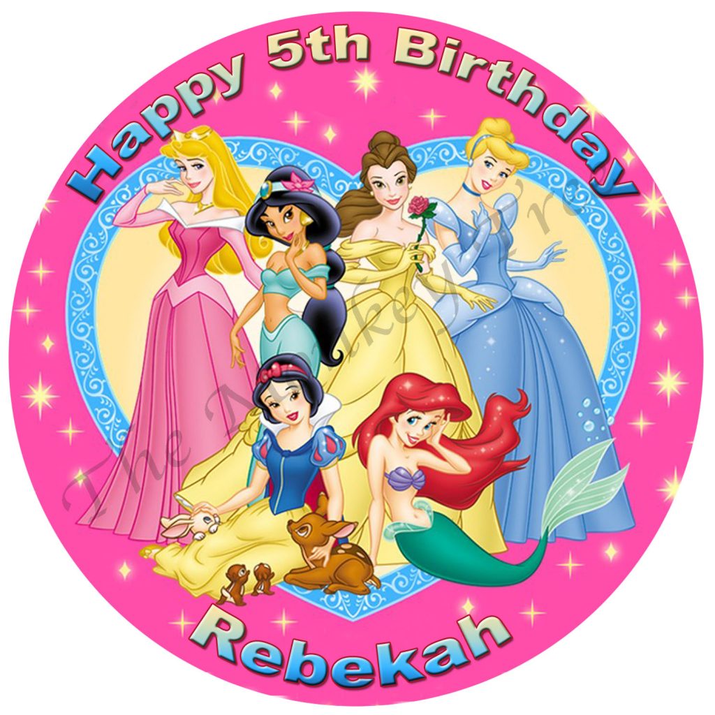 Disney Princess Edible Cake Image Topper - can be personalised! - The ...