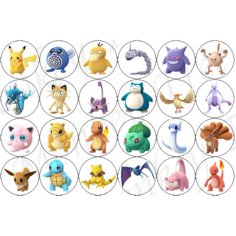 Pokemon Go Edible Cupcake Images - The Monkey Tree