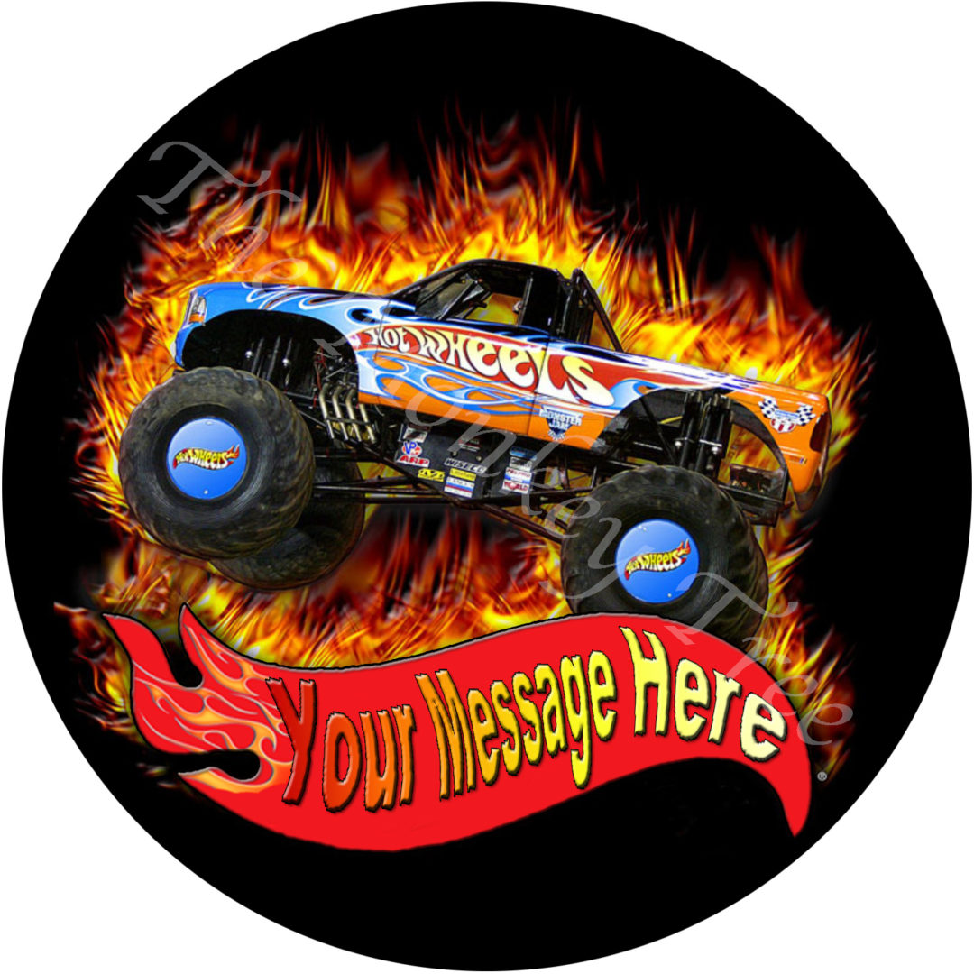 Hot Wheels Monster Truck Edible Cake Image - can be personalised! - The ...