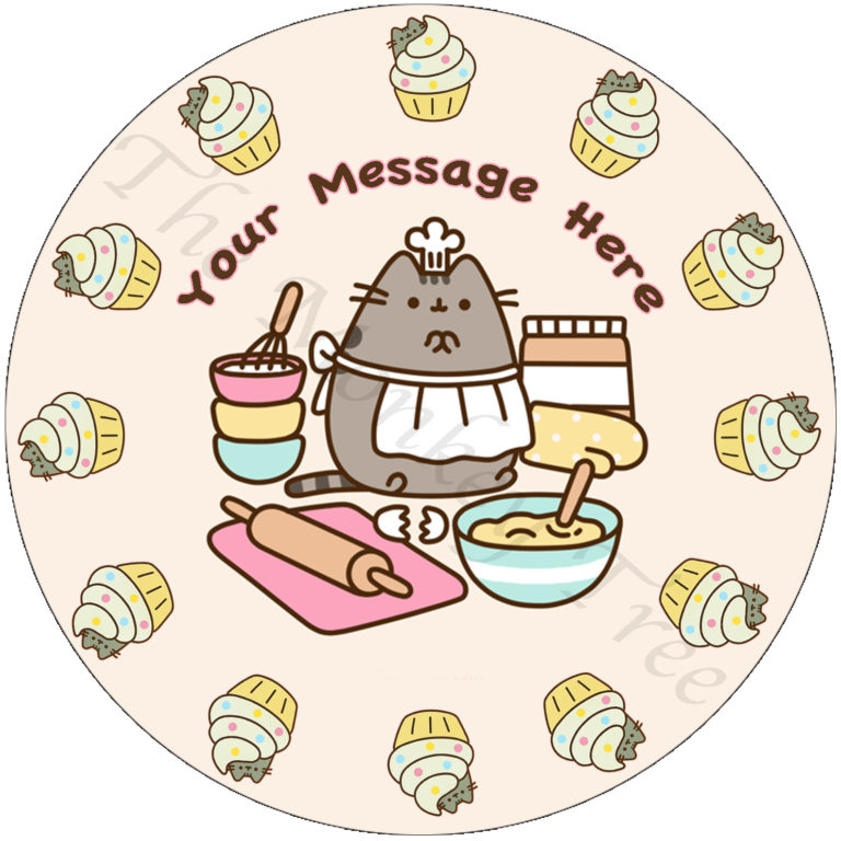 Pusheen the Cat Edible Cake Image Topper - can be personalised! - The ...