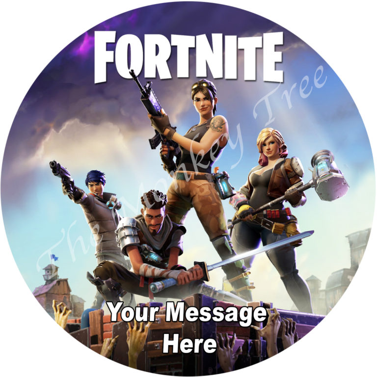 Fortnite Edible Cake Image Topper A4 - can be personalised! - The ...