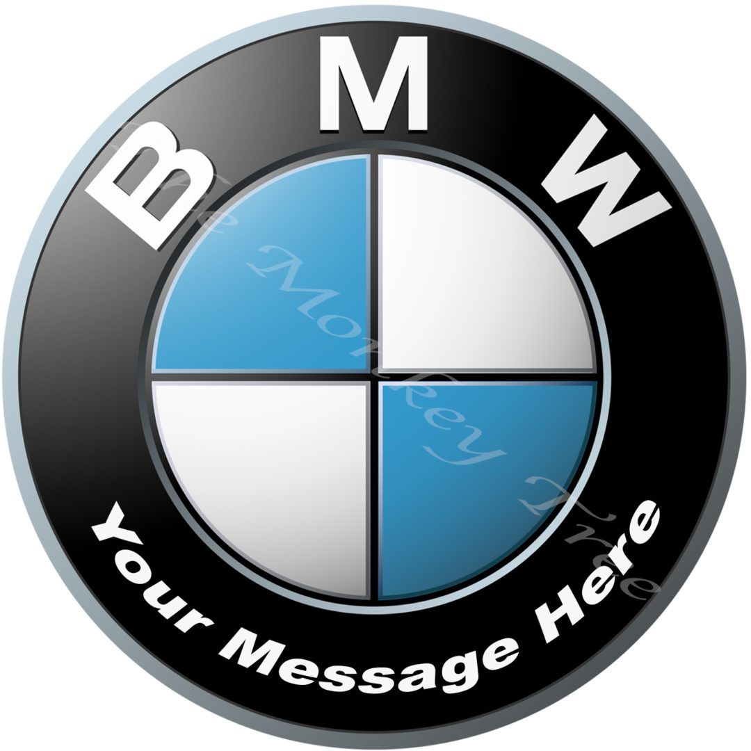 BMW Logo Edible Cake Image Topper - can be personalised! - The Monkey Tree