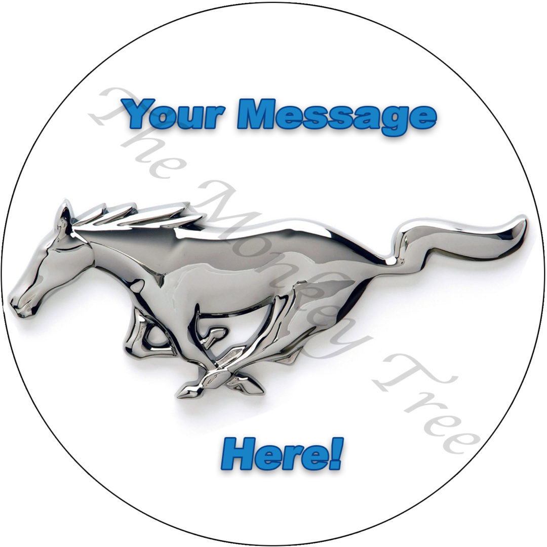 Ford Mustang Logo Edible Cake Image Topper - can be personalised! - The ...