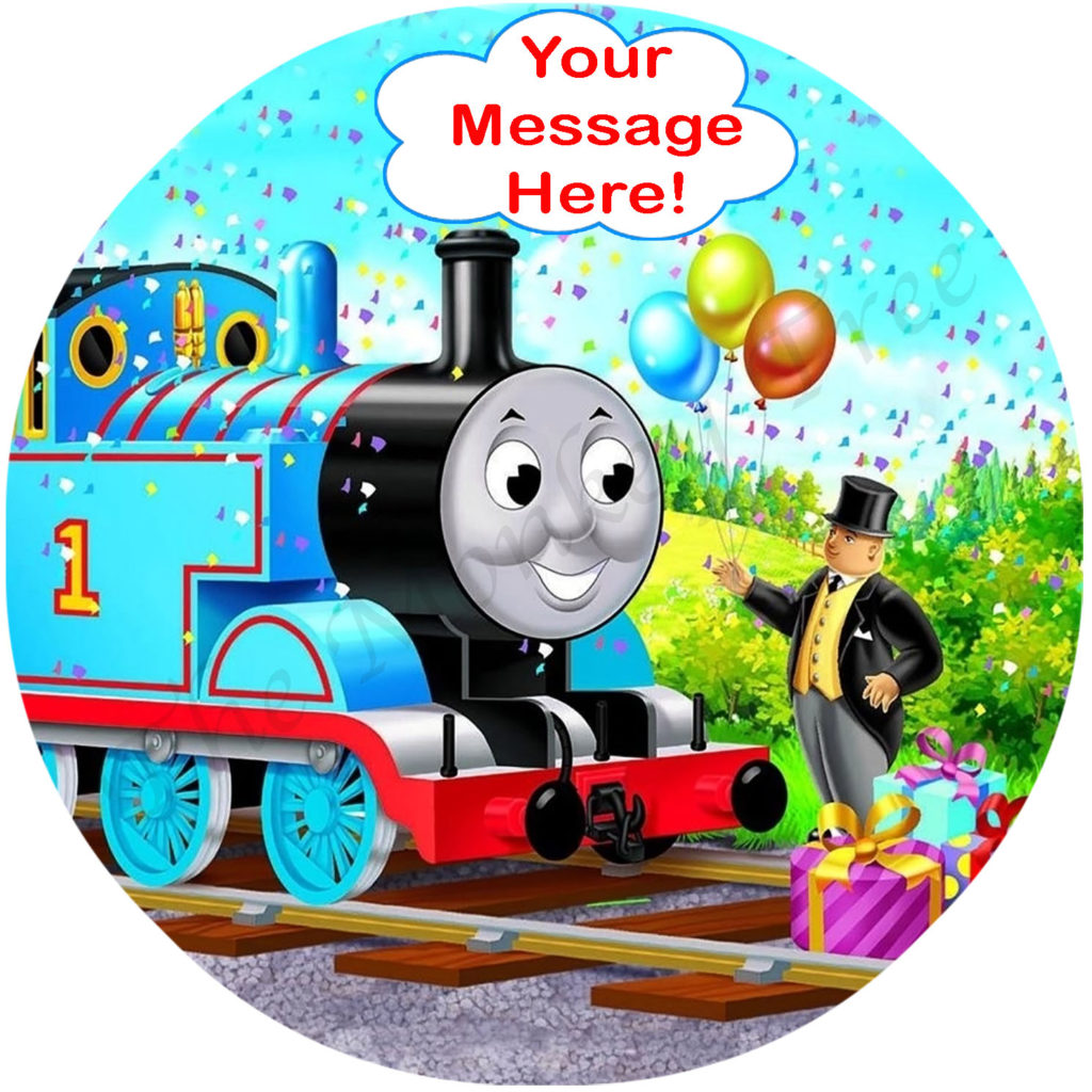 Thomas the Tank Engine Edible Cake Image Topper 3 - can be personalised ...