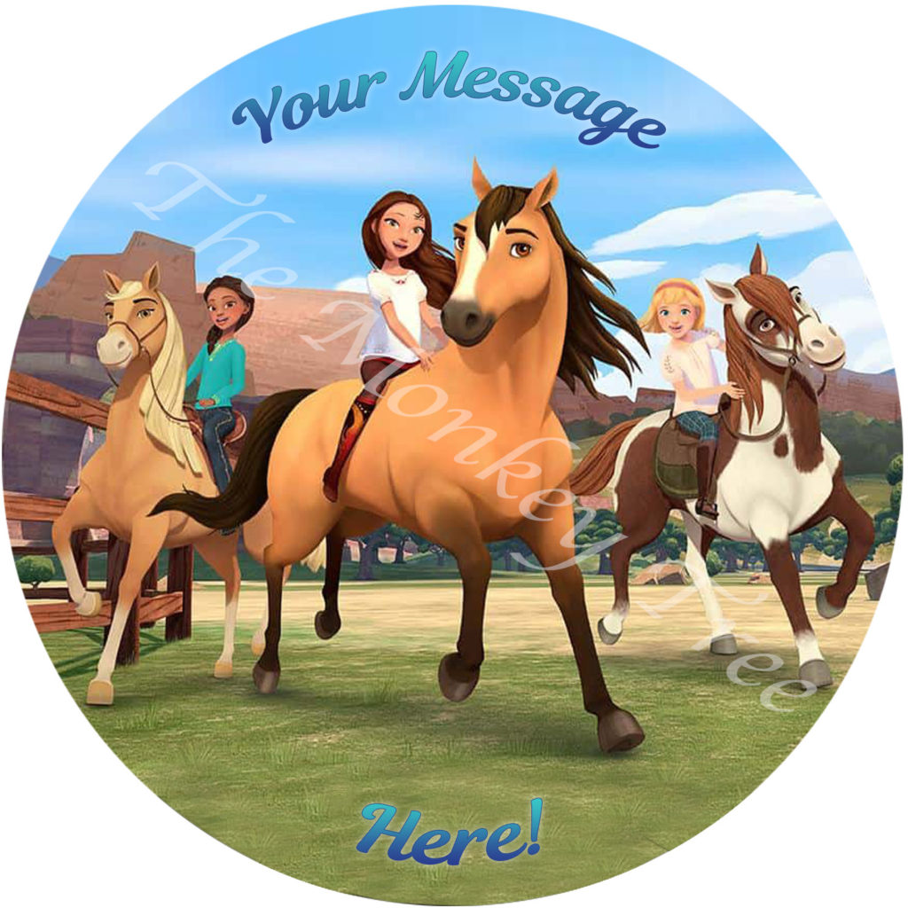 Spirit Riding Free Edible Cake Image Topper - can be personalised ...