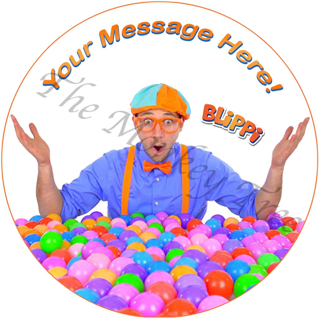 Blippi Edible Cake Image Topper - can be personalised! - The Monkey Tree