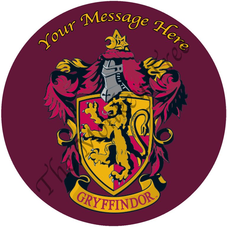 Harry Potter Gryffindor Edible Cake Image - can be personalised! - The ...