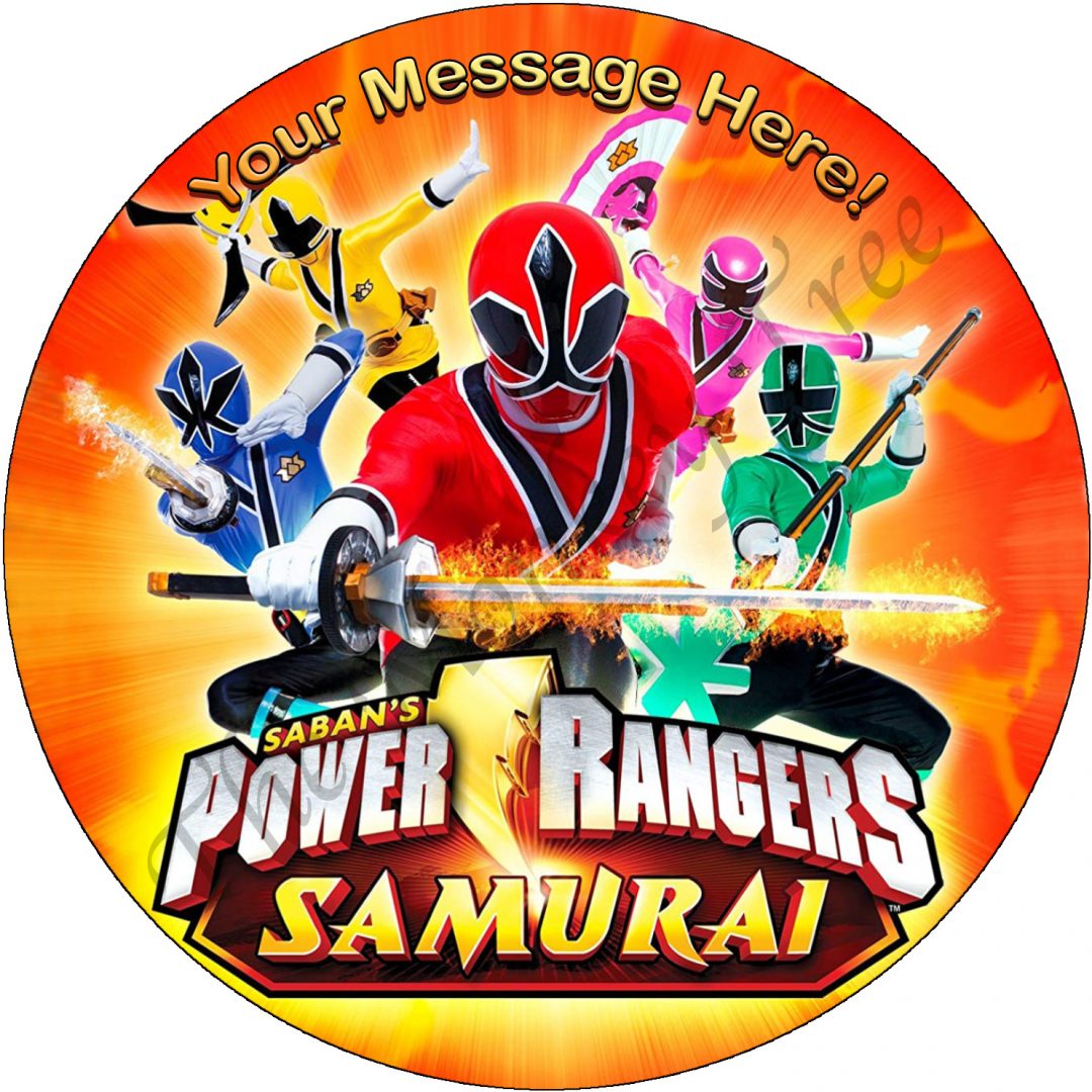 Power Rangers Samurai Edible Cake Image Topper Circle - can be ...