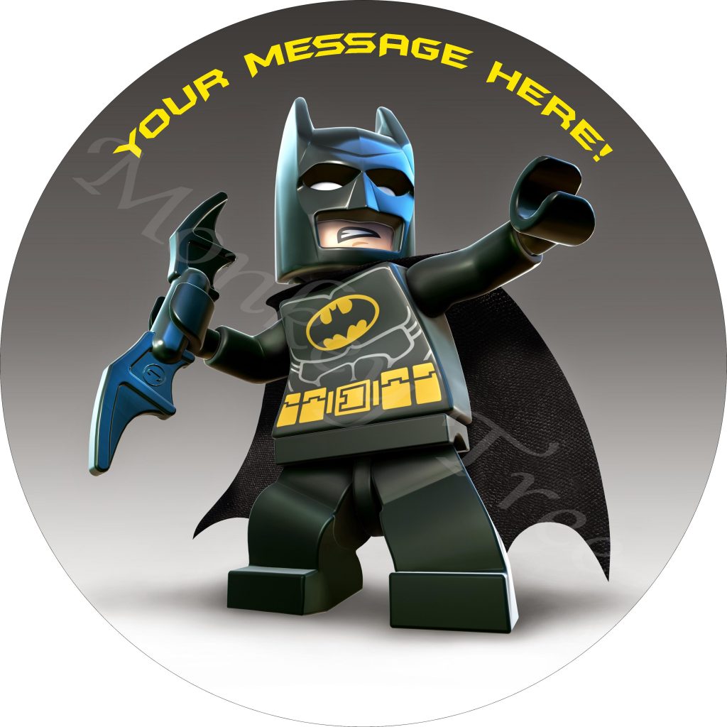 Lego Batman Round Edible Cake Image Topper - can be personalised! - The ...