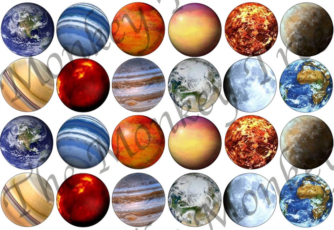 Space Solar System Planets Edible Cupcake Images - set of 24 - The ...