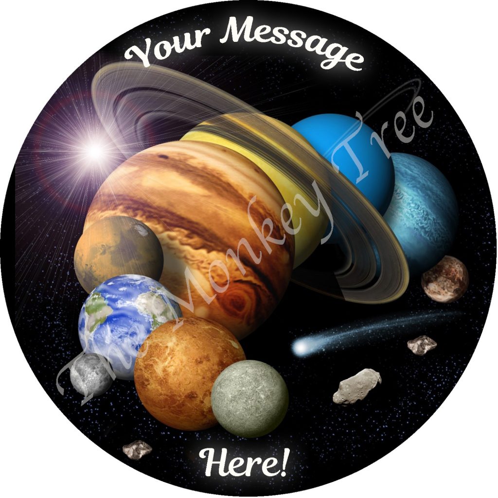 Space Solar System Planets Edible Cupcake Images - set of 24 - The ...