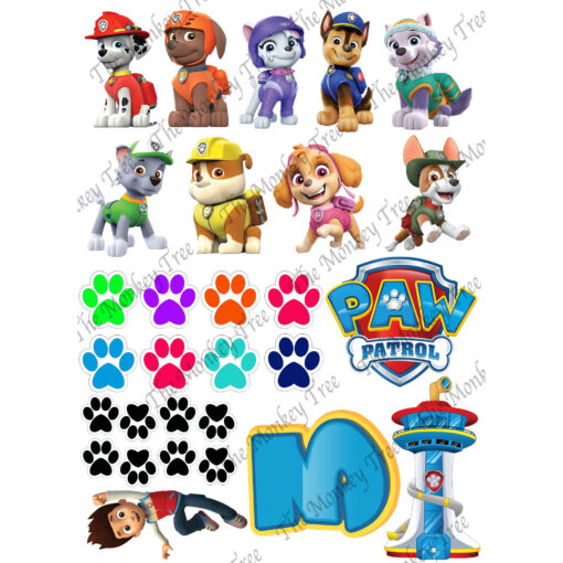 Paw Patrol Fondant Edible Character Sheet - The Monkey Tree